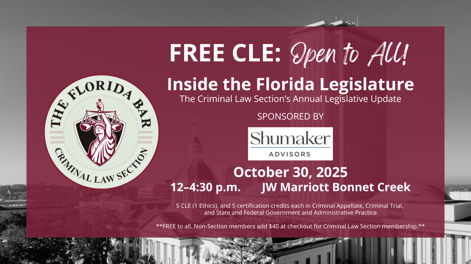 Inside the Florida Legislature – Criminal Law Section of The Florida Bar